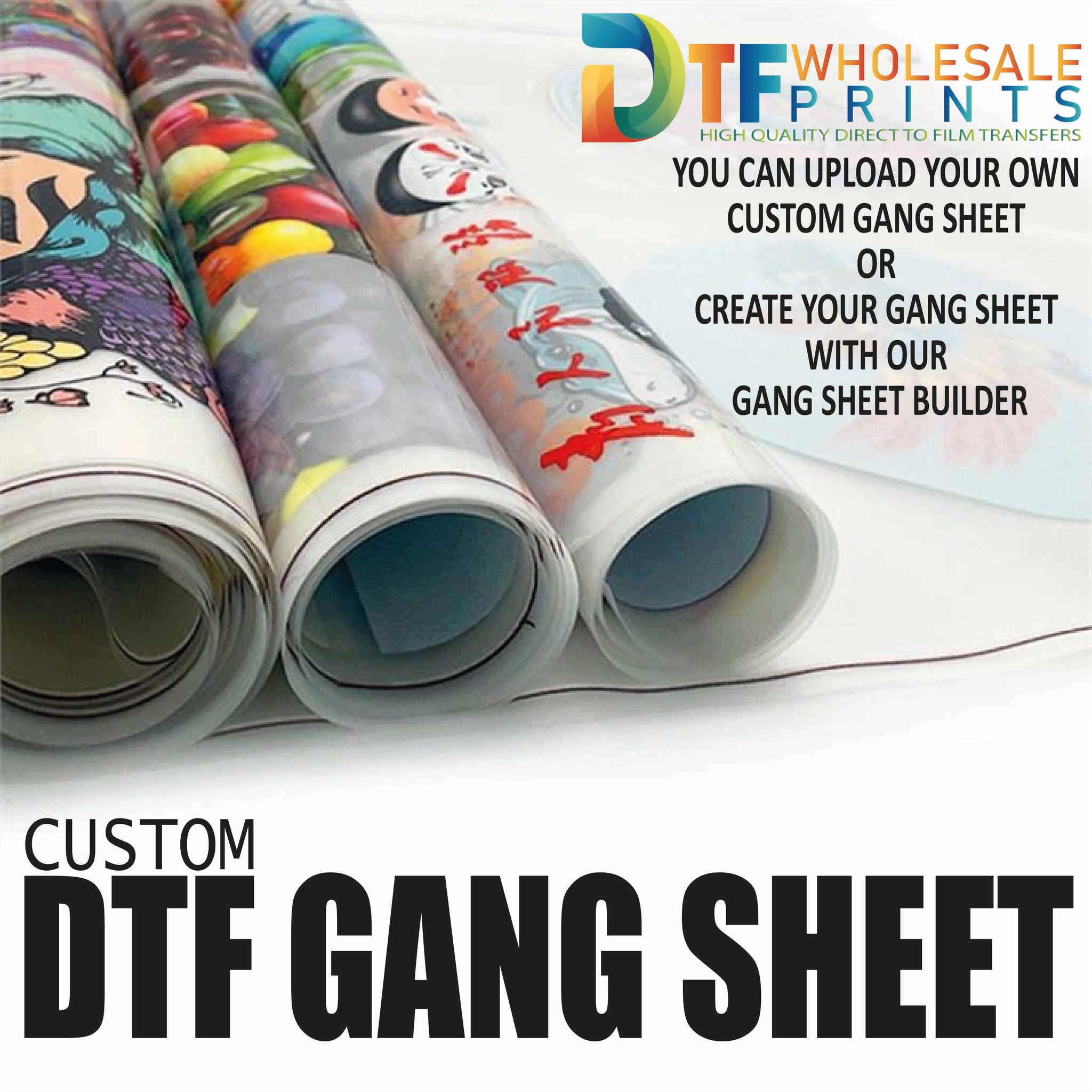 DTF Gang Sheet - Create or Upload Your Designs Easily